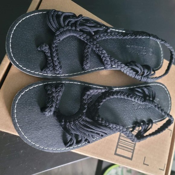 Plaka | Shoes | Plaka Flat Sandals For Women Palm Leaf Size | Poshmark